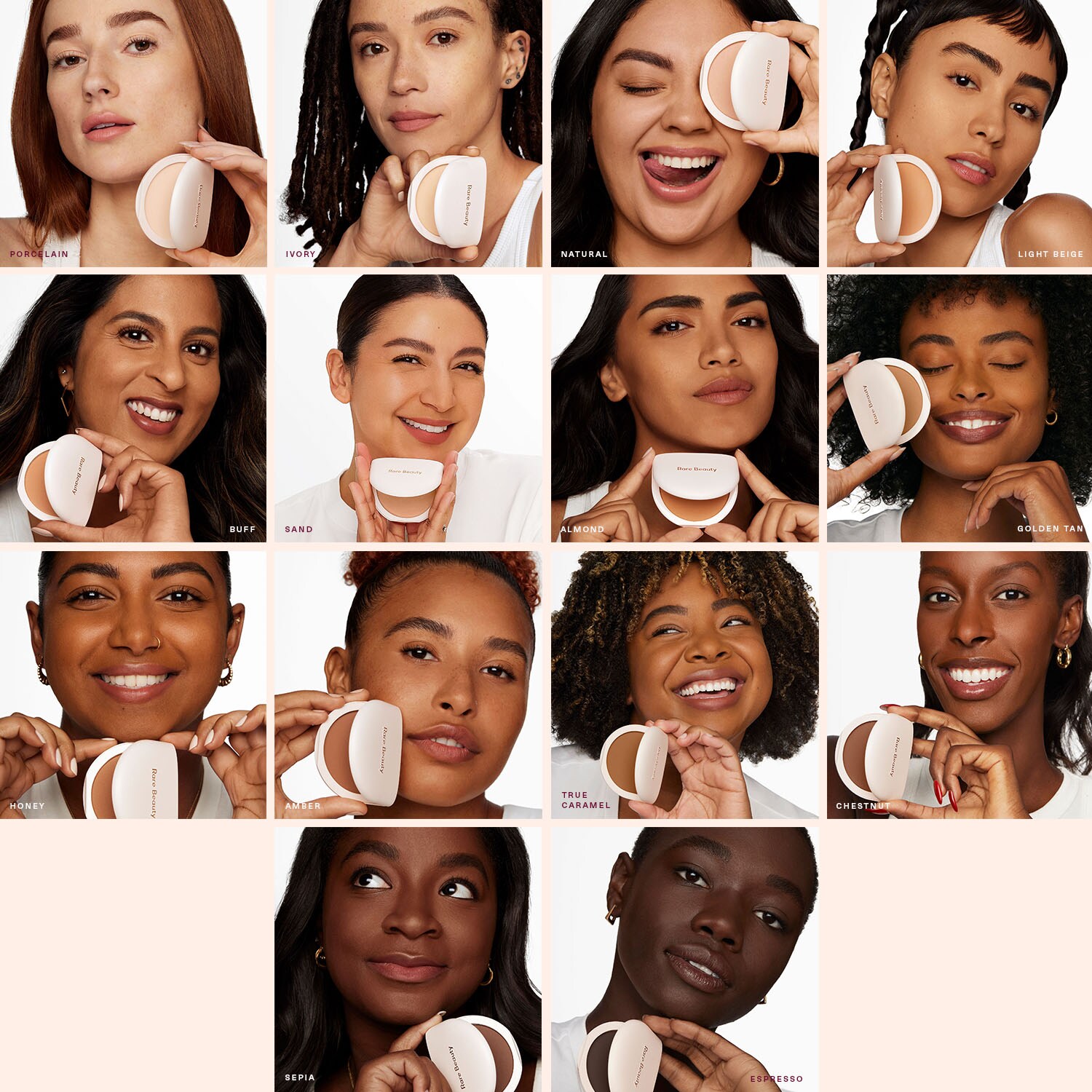 Tinted Pressed Powder - Pó de acabamento prensado com cor Rare Beauty ≡ ...